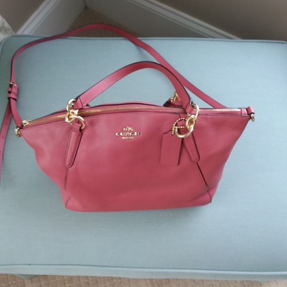 Coach | Bags | Coach Pink Leather Purse For Spring Euc | Poshmark